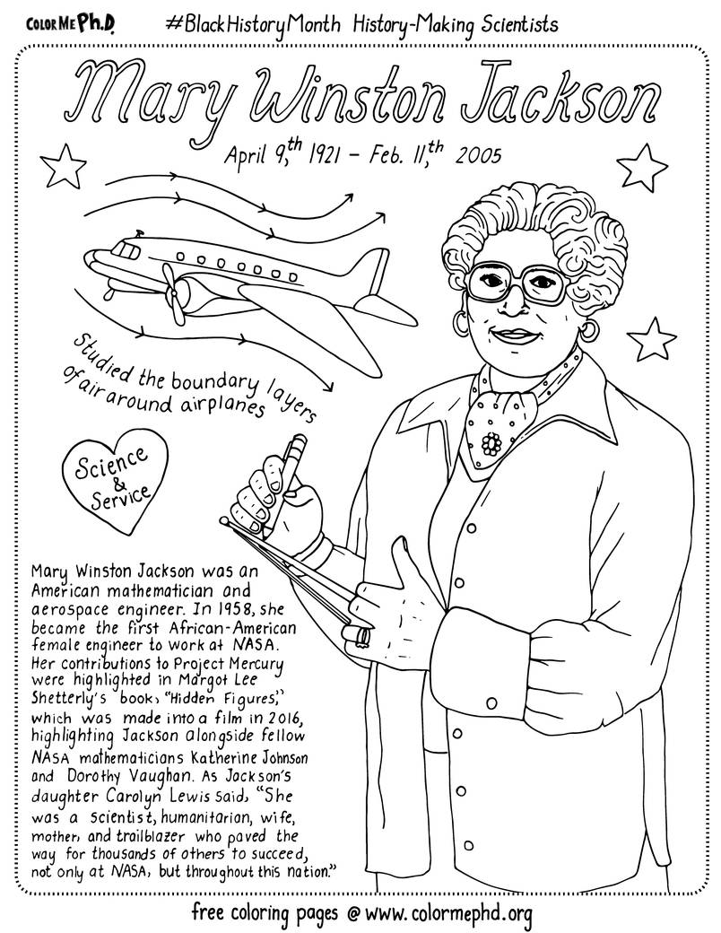african american scientists coloring pages